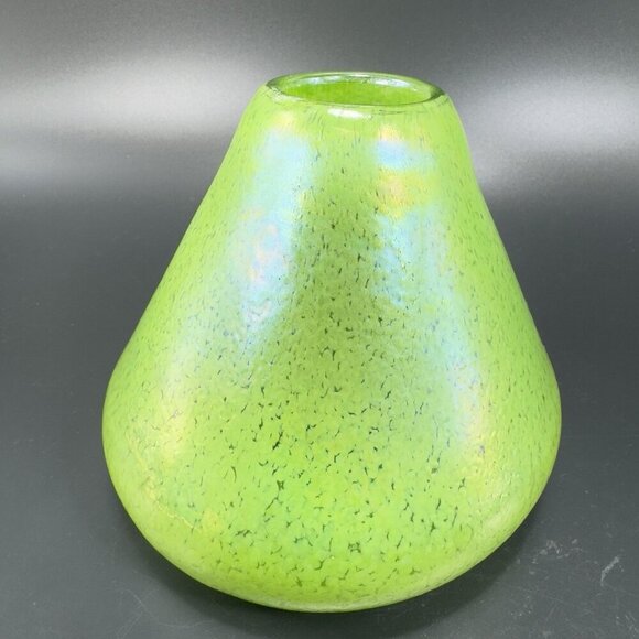 Glass Vase | Accents | Hand Blown Green Shiny Finish Art Glass Vase ...